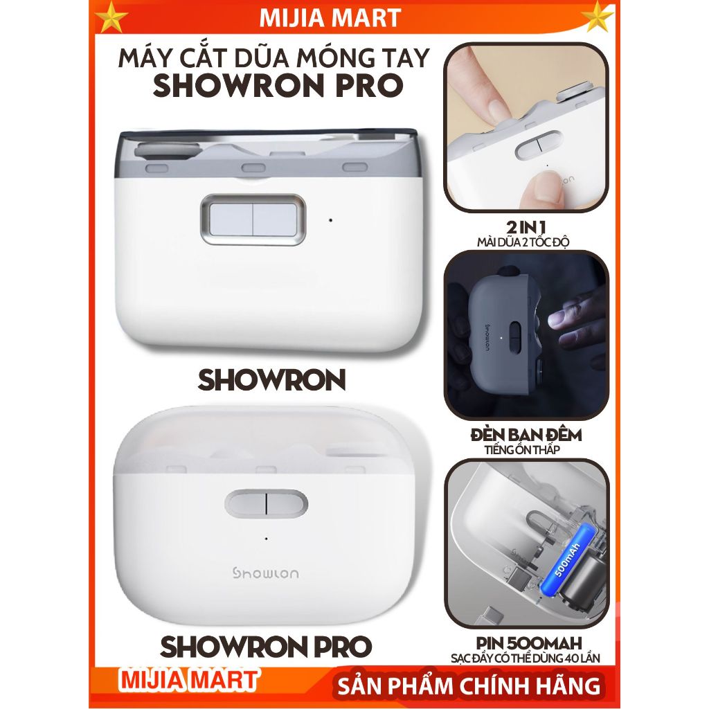 Máy cắt dũa móng Showron Pro, cắt móng tay dũa nano, chà móng sước, làm ...