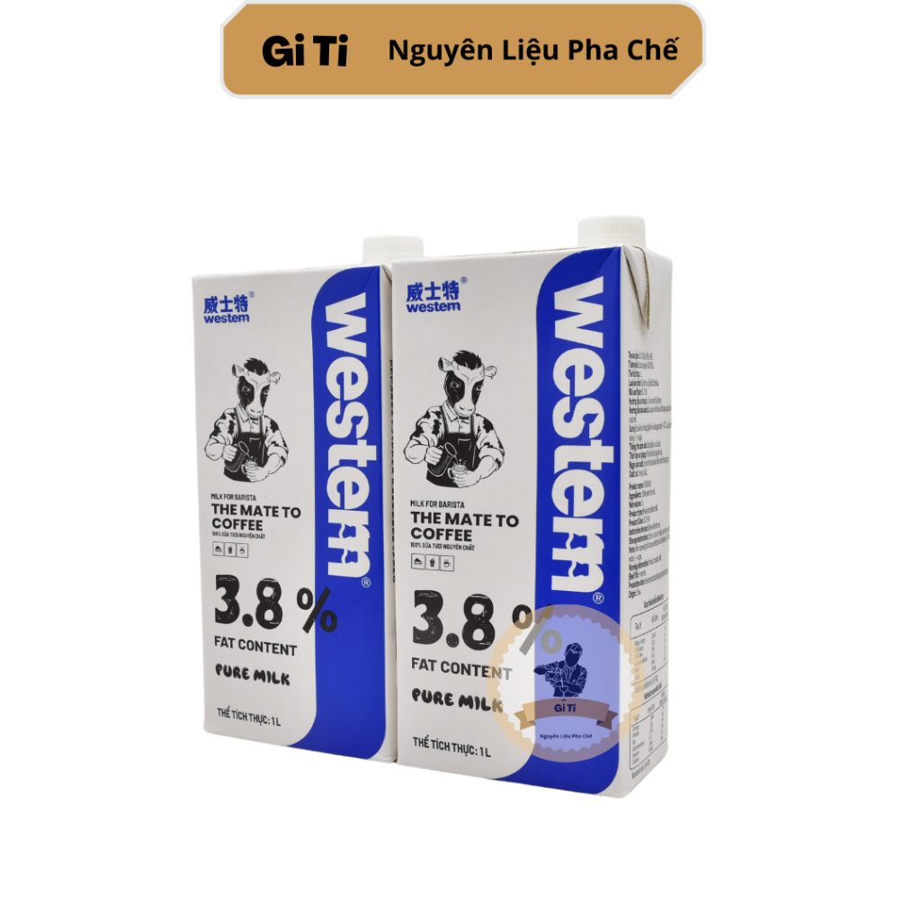 Sữa Tươi Tiệt Trùng Western Milk | Độ béo 3.8% 1L | Sữa Western Milk ...