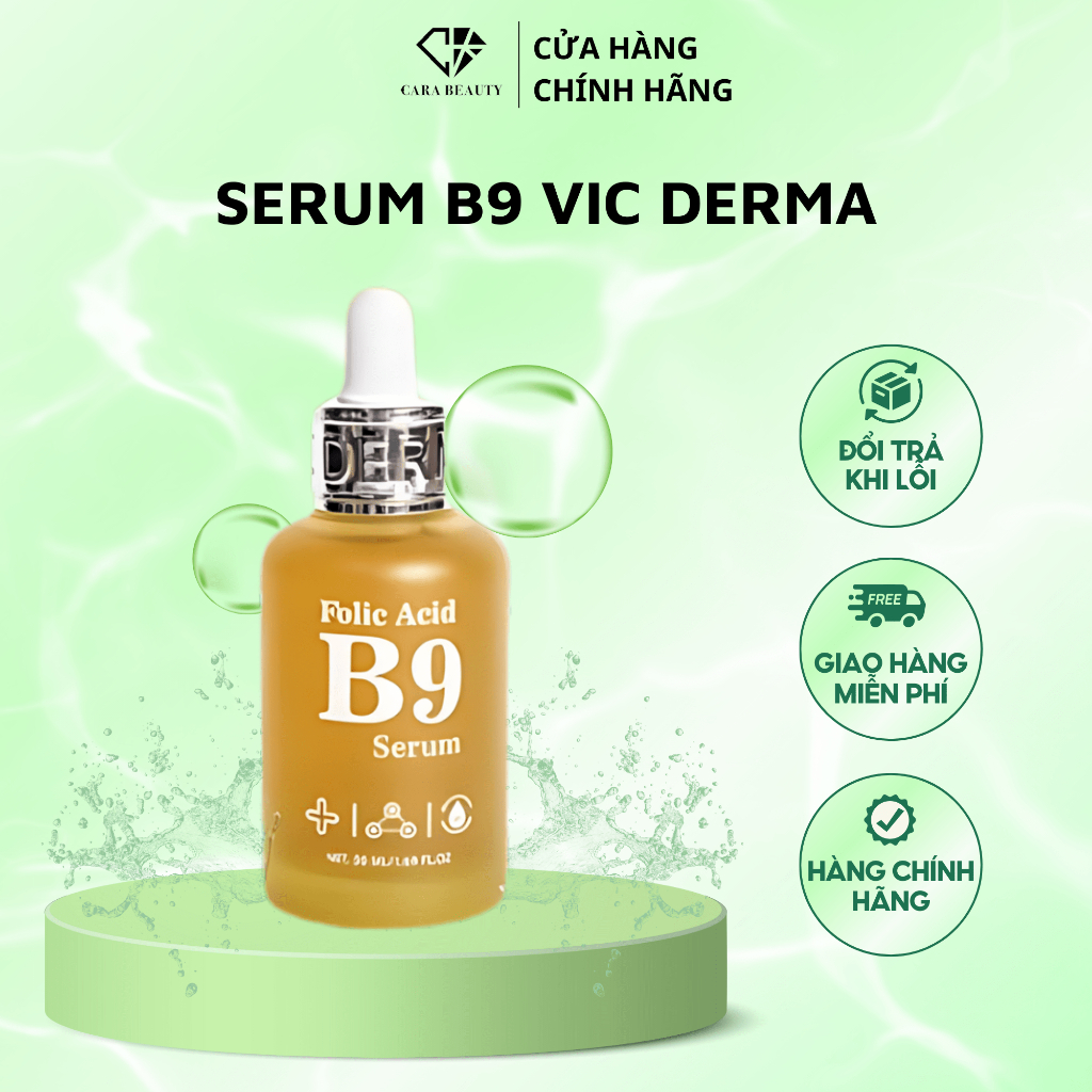 Serum B9 Vic Derma Folic Acid - Phục Hồi Trẻ Hóa, Dịu Da Kích ứNg, Căng ...
