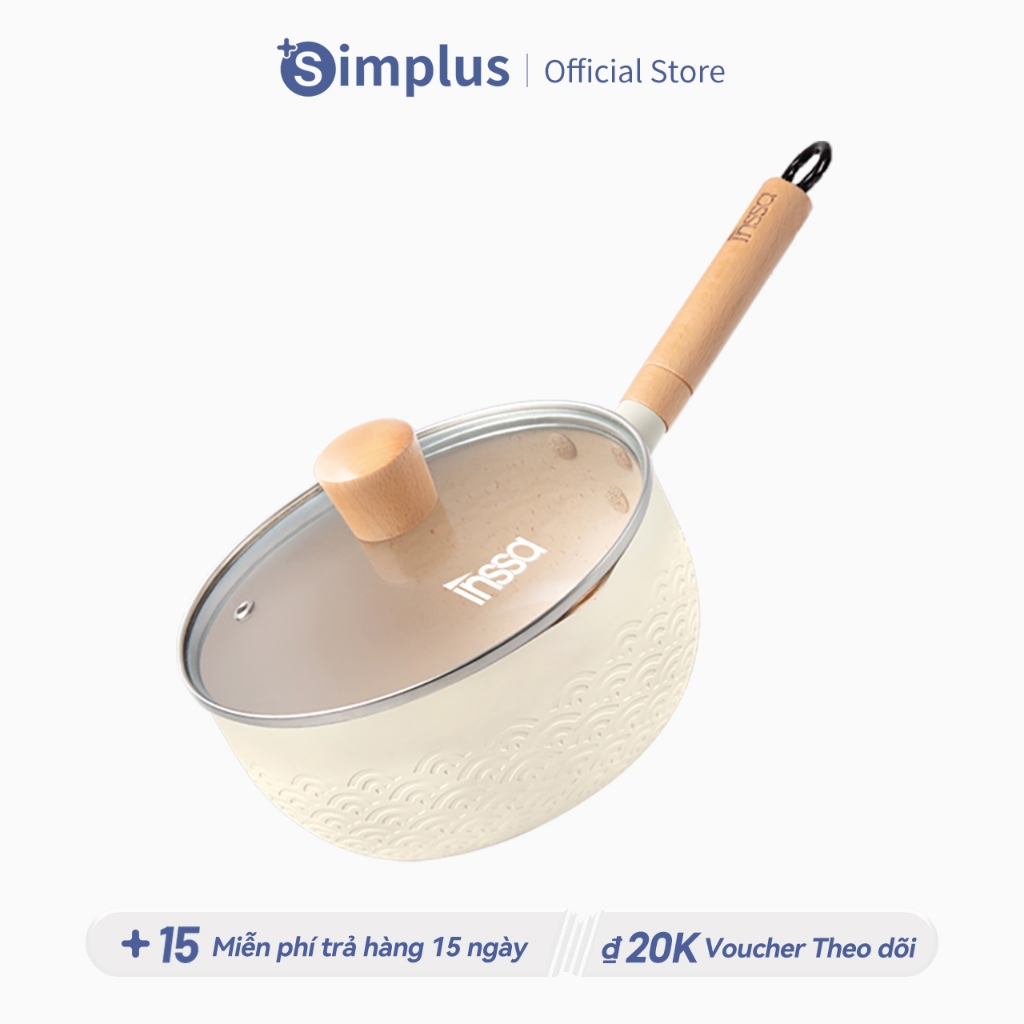 Simplus Nồi Tuyết Nồi Nhỏ Nấu Mì Thức Ăn Dặm Cho Bé Kích Thước 18/20cm Dùng Được 2-3 Người ...