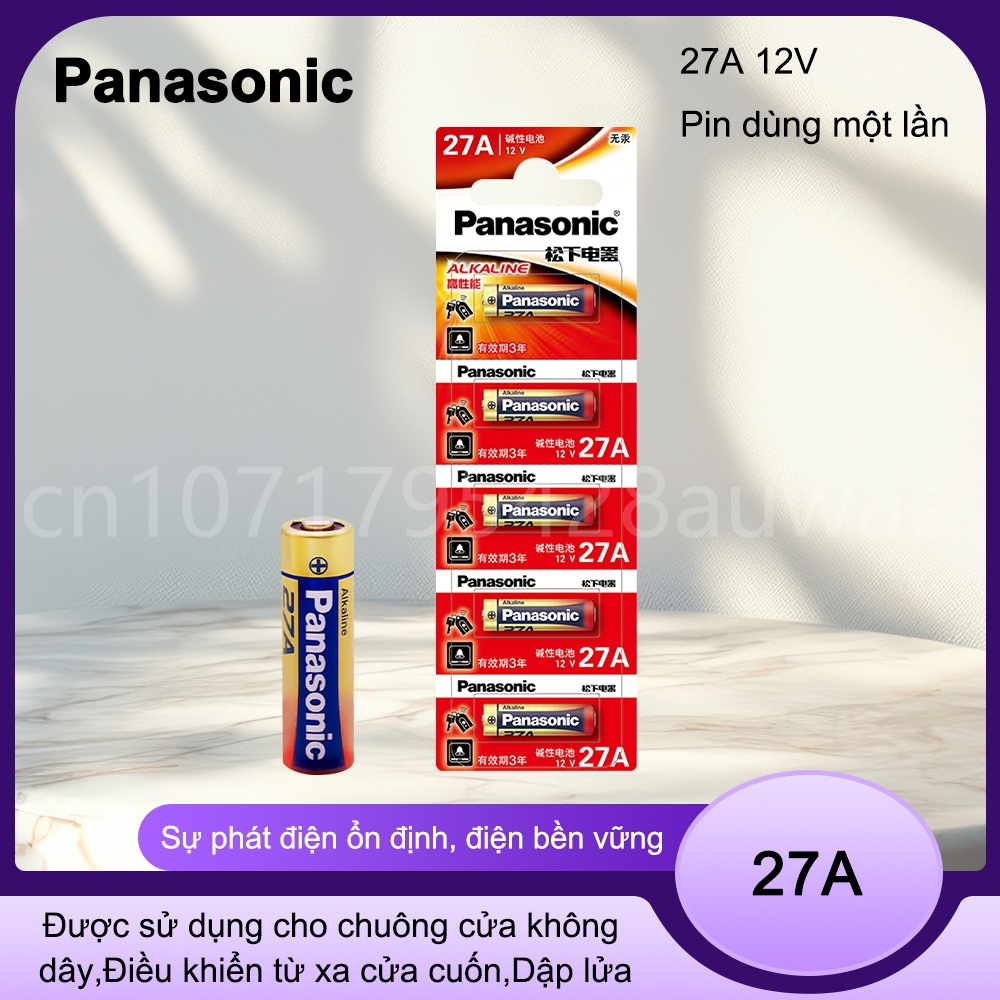 Pin Panasonic 12V 27A A27 Alkaline Dùng Cho Remote ô tô, cửa cuốn ...