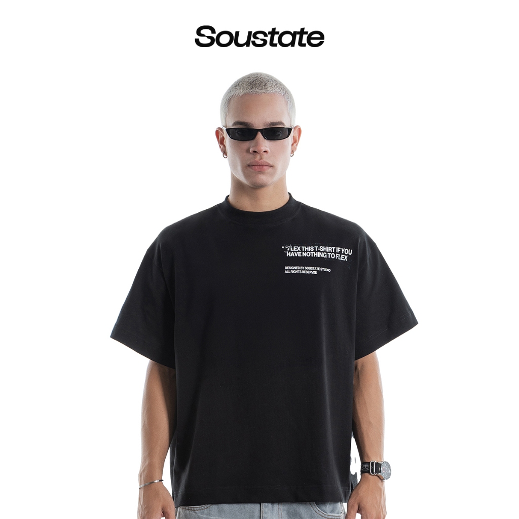 Áo Thun Big Boxy Flex 100% Cotton (Đen) - SOUSTATE Chính Hãng | Shopee ...