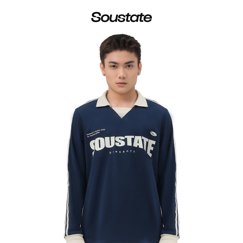 Áo Polo Tay Dài 100% Cotton (Xanh Navy) - SOUSTATE Chính Hãng | Shopee ...