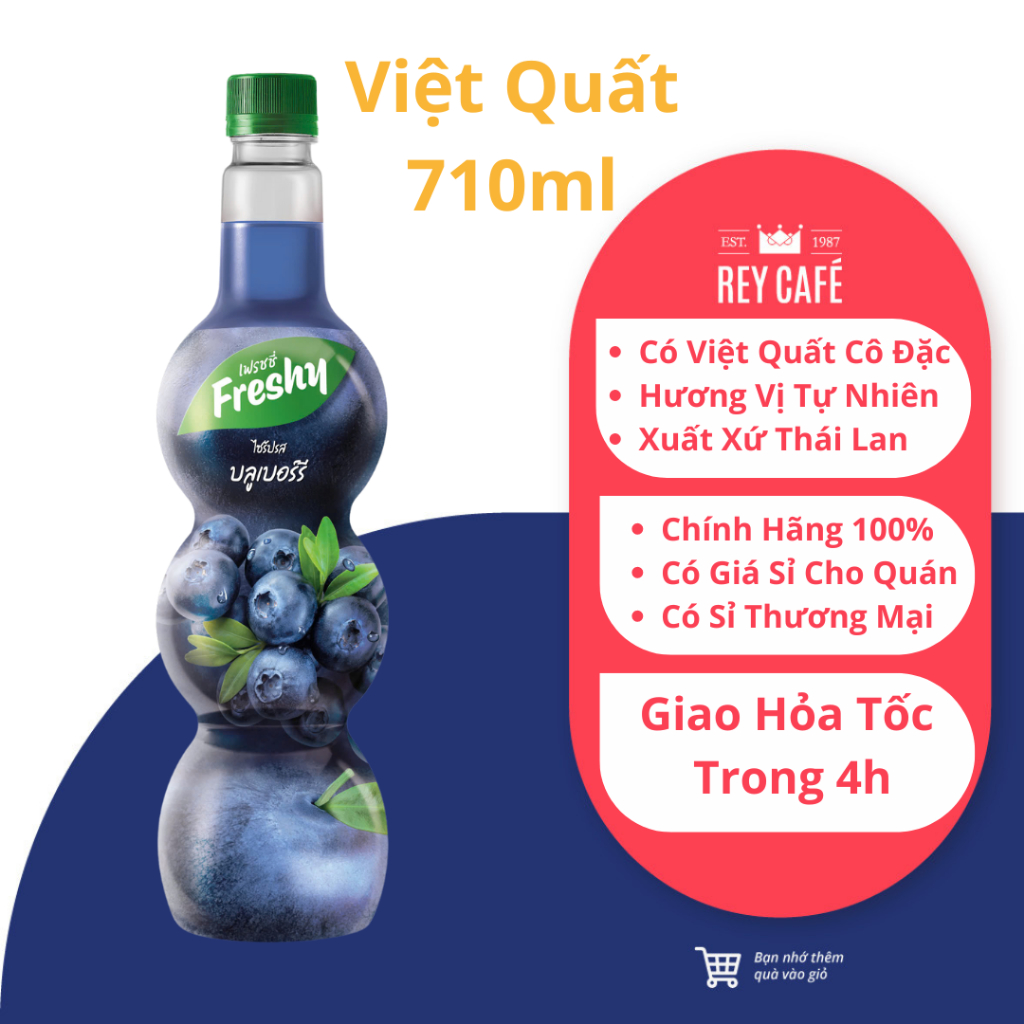 1 chai 710ml Siro Việt Quất Freshy - Có Việt Quất Cô đặc - Syrup ...
