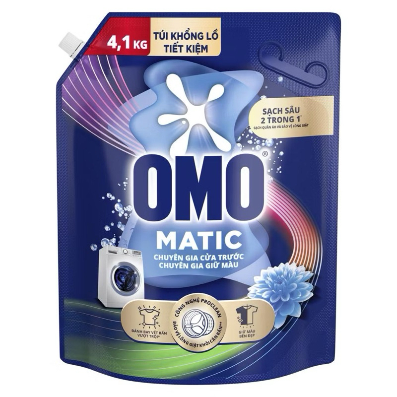 Nước giặt OMO Matic Cửa trước Giữ Màu 4,1kg/túi | Shopee Việt Nam