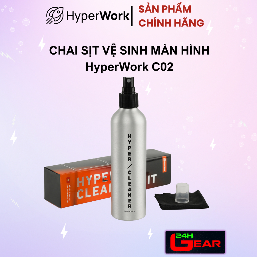 Chai vệ sinh màn hình Hyper Cleaning HyperWork C02 / Vệ Sinh Màn Hình PC, LapTop, Điện Thoại ...