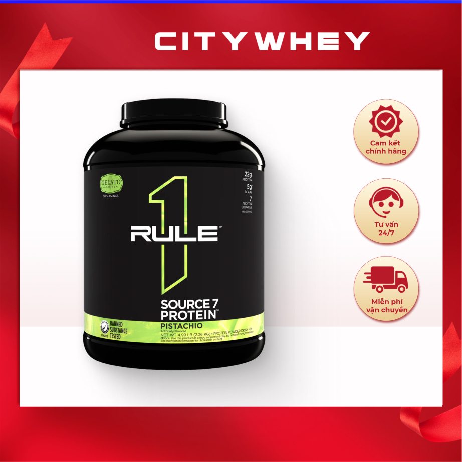 RULE 1 SOURCE7 PROTEIN 5LBS Sữa Tăng Cơ Cho Người Tập Gym 7 Loại Protein Vị Kem Gelato Bổ Sung ...