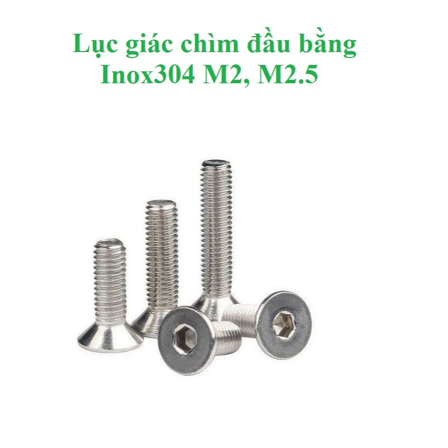 10 cái M2, M2.5 Bulong lục giác chìm đầu bằng inox304 M2, M2.5 | Shopee ...