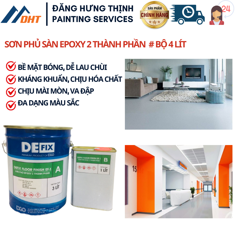 Sơn sàn EPOXY, sơn phủ epoxy# Bộ 4L~ (4,8-5,2Kg tùy màu) | Shopee Việt Nam