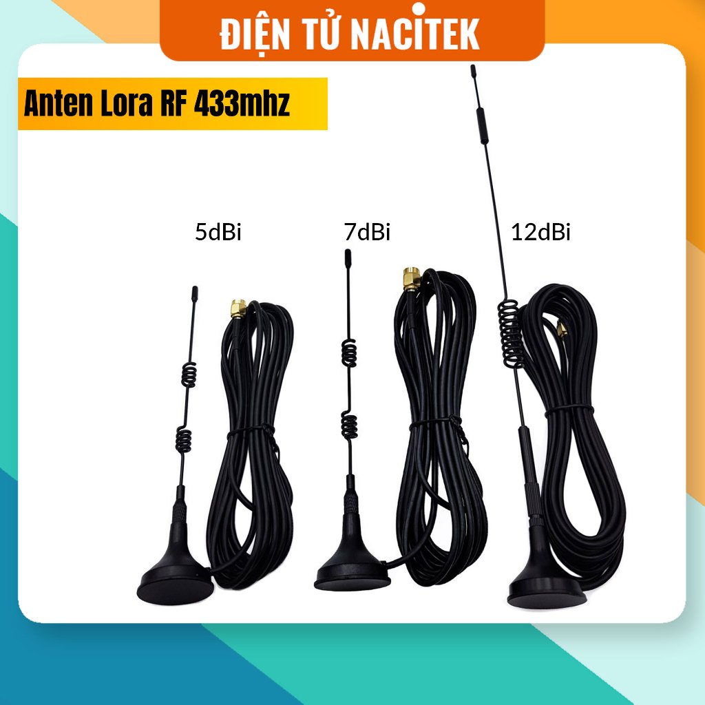 [NSHOP] Anten Lora RF 433mhz SMA 5dBi 14.5cm - 7dBi 17.5cm - 12dBi 31cm ...