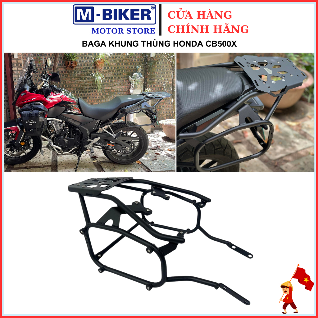 Baga CB500X, Baga khung thùng hông CB500X, Cảng sau gắn thùng dành cho ...