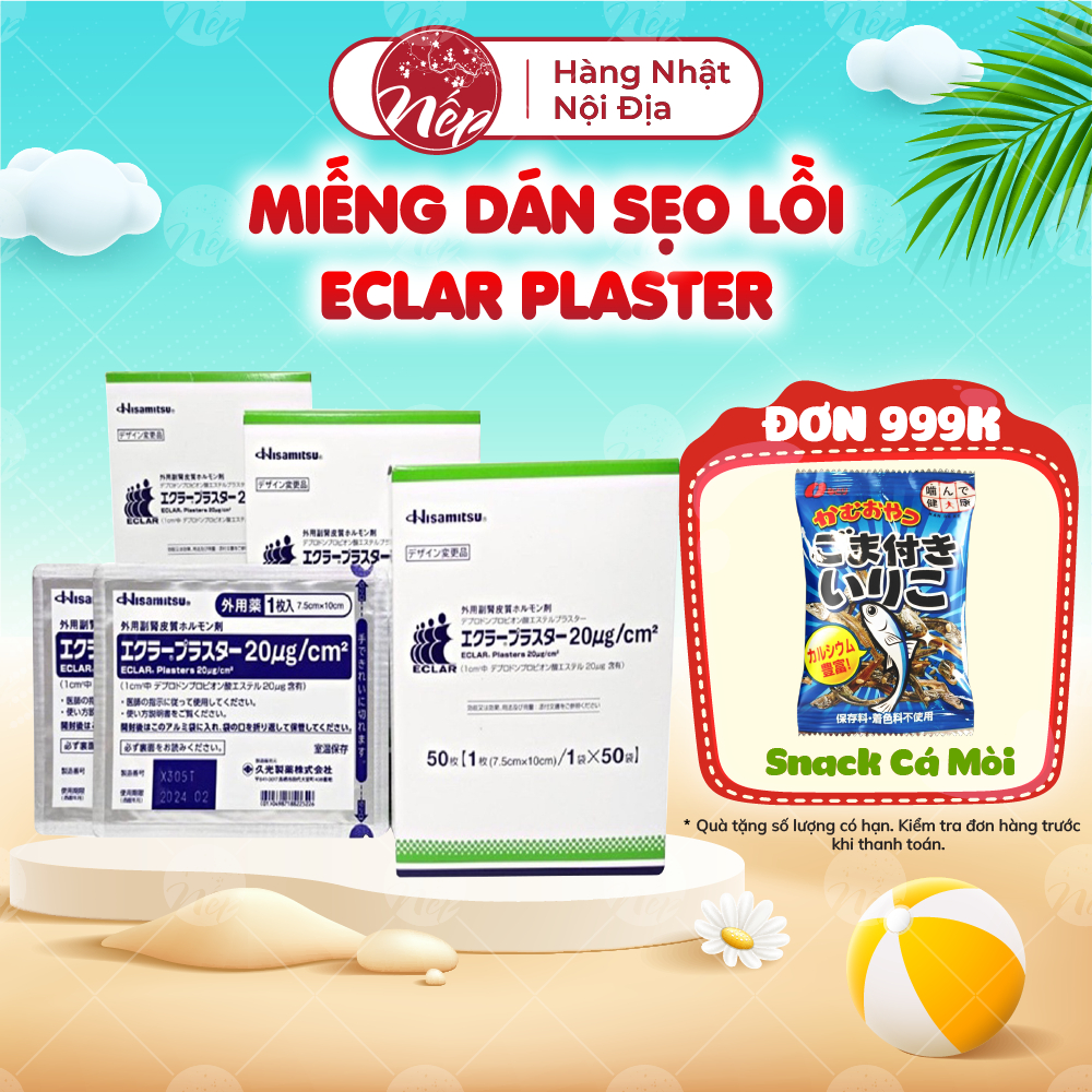 Miếng dán ép sẹo lồi Eclar Plaster - Hisamitsu Nhật Bản 7,5cmx10cm ...