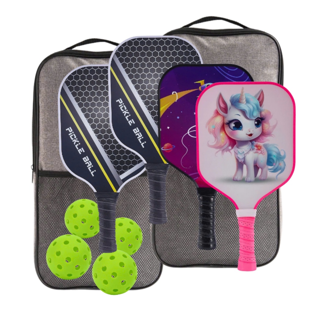 Bộ vợt Pickleball gia đình gồm 4 vợt và 4 bóng, chất liệu cao cấp, siêu ...