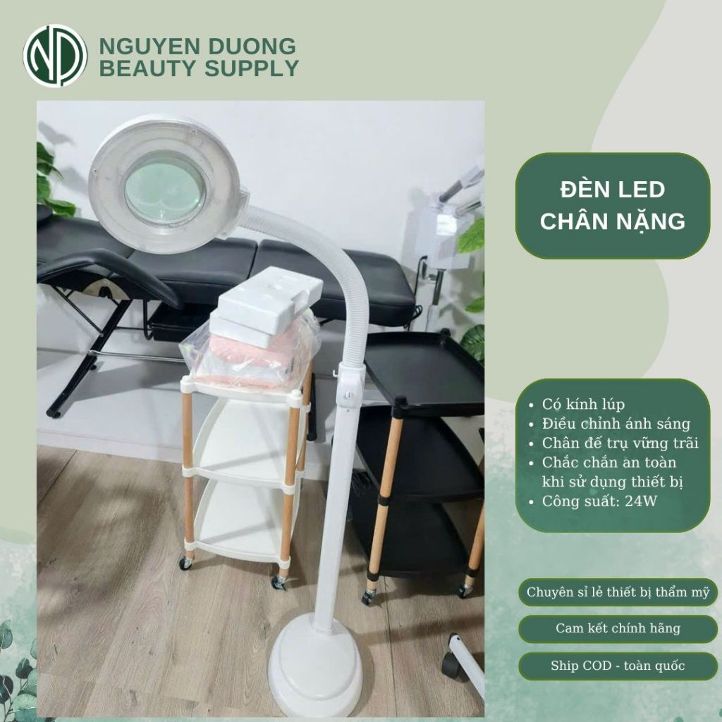 [HCM] Đèn Led Spa Có Kính Lúp, Chân Đế Nặng, Có Điều Chỉnh Độ Sáng ...