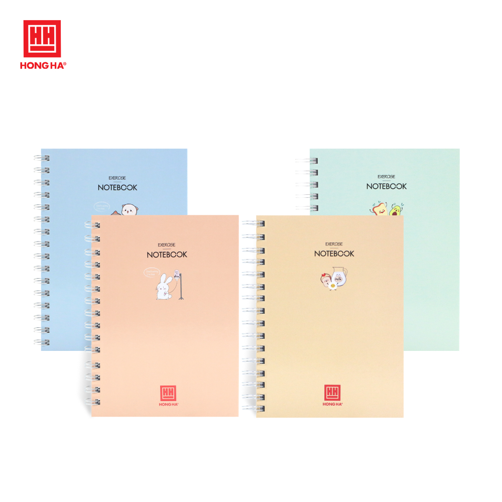 Sổ lò xo bìa bồi kẻ ngang A5 Exercise Notebook 200 - 300 trang Hồng Hà ...