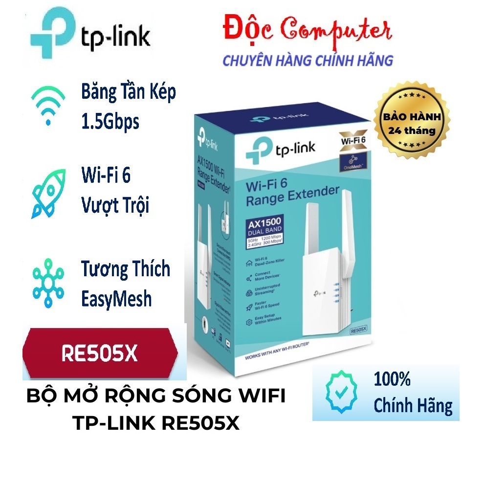 Bộ Mở Rộng Sóng One Mesh TP-Link RE505X WiFi 6 AX1500 - Hàng Chính Hãng ...