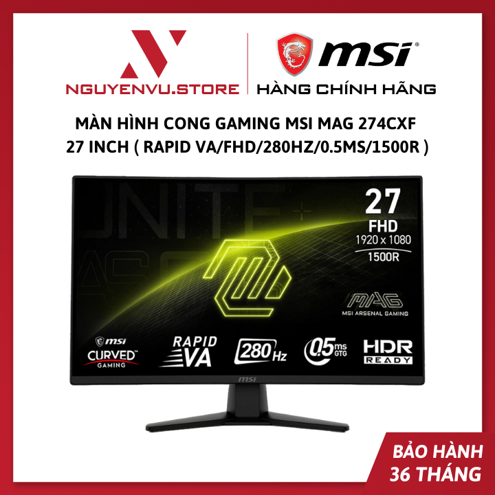 Màn Hình Cong Gaming MSI MAG 274CXF 27 inch ( Rapid VA/FHD/280Hz/0.5ms/1500R ) / MSI 276CXF ...