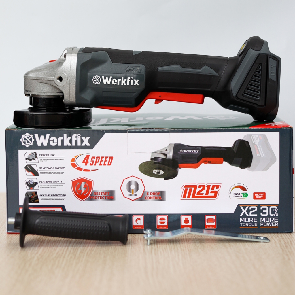 Máy Mài cầm tay WORKFIX WF-AG100B Không chổi than 2 pin 15cell mạch 4 mosfet cao cấp | Shopee ...