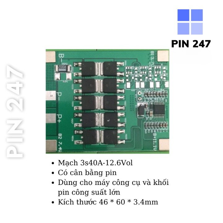 Mạch 3s30A sạc pin 3s12.6v có cân bằng pin | Shopee Việt Nam