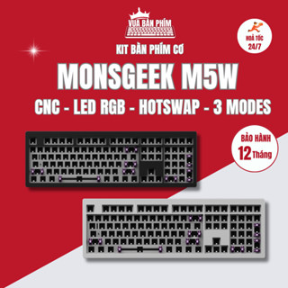 [Hàng Sẵn ] Kit bàn phím cơ không dây monsgeek m5w cnc nguyên khối, mạch xuôi, 3 mode, hotswap ...