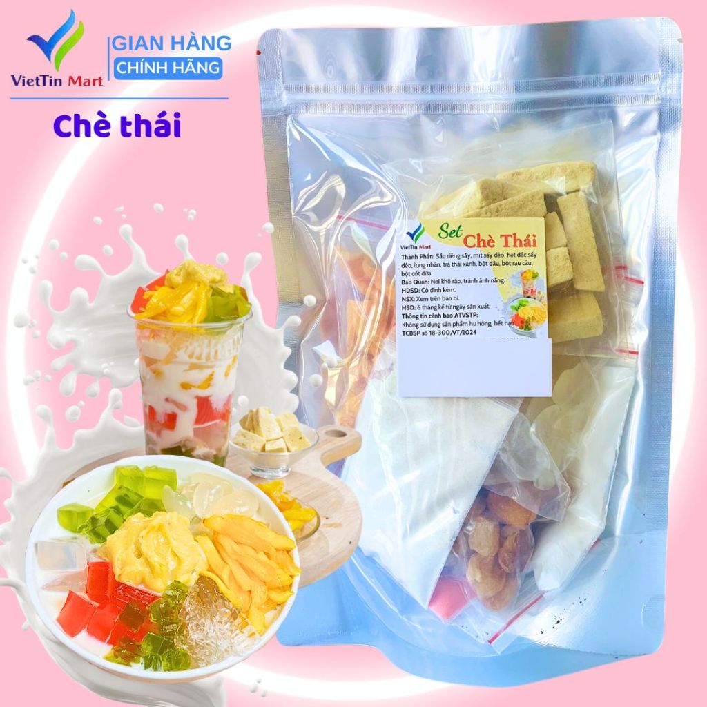 Set Chè Thái 7 Loại Topping Nấu 10-12 ly VietTin Mart | Shopee Việt Nam