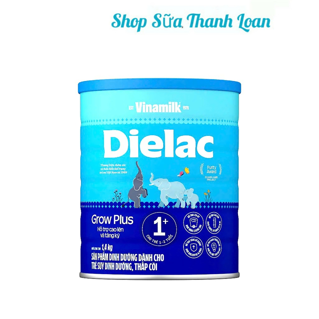 [HSD T12-2026] [Mẫu Mới] COMBO 2 HỘP Sữa Bột Vinamilk Dielac Grow Plus Sữa Non 1+ Hộp 1,4kg ...