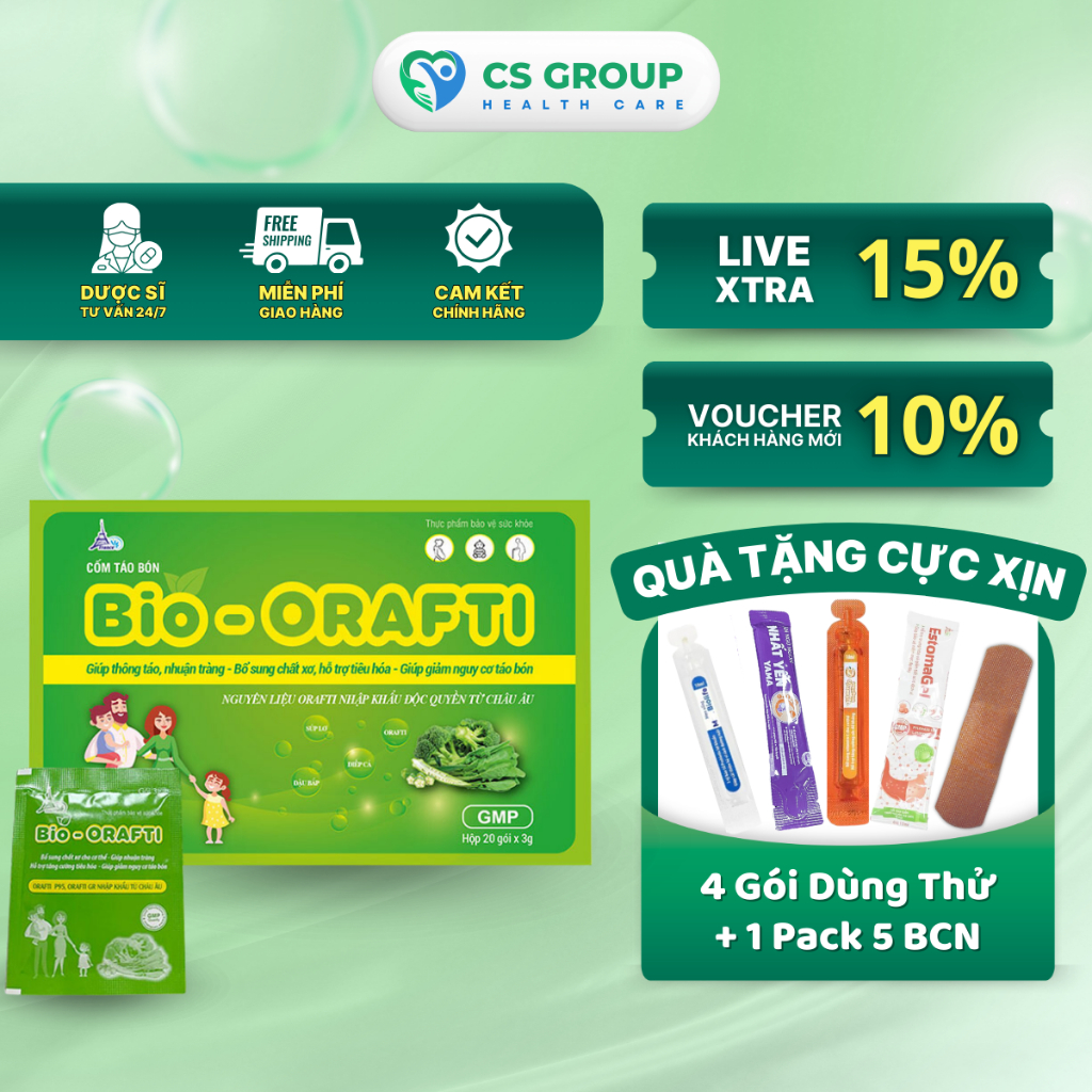 [ KHAI TRƯƠNG - TẶNG 5 QUÀ] Gói Cốm Bổ Sung Chất Xơ Bio Orafti Giúp ...