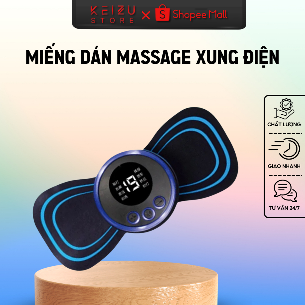 Miếng Dán Massage Xung Điện ESM, Tích Hợp 6 Chế Độ Massage Thư Giãn ...