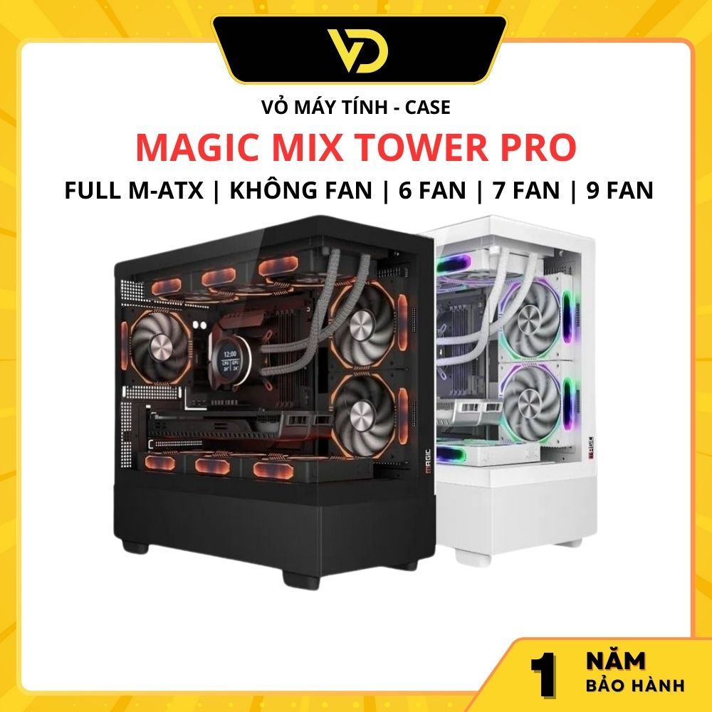 VỎ MÁY TÍNH CASE MAGIC MIX TOWER PRO (FULL M-ATX) - NEW CHÍNH HÃNG BẢO ...