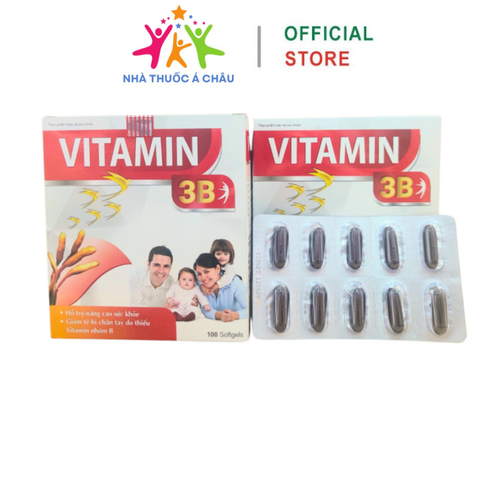 Vitamin 3B Bổ sung vitamin B1, B6, B12 Hỗ trợ tăng cường sức khỏe - Hộp 100 viên | Shopee Việt Nam