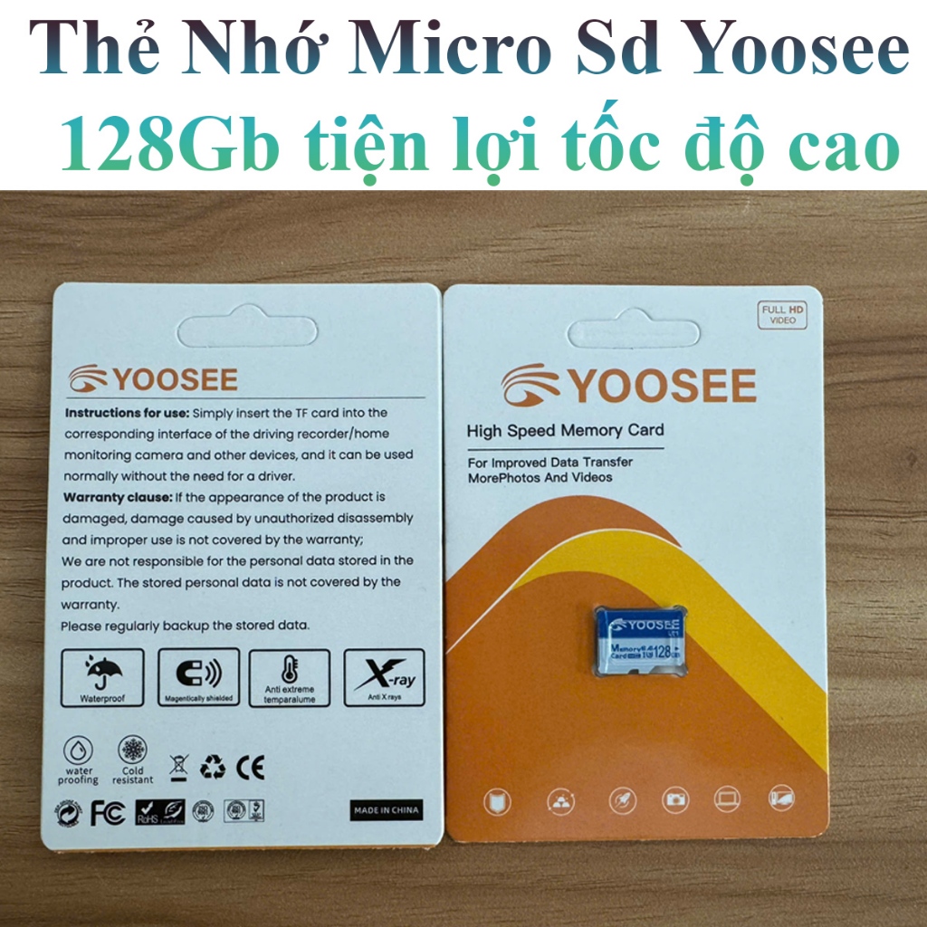 Thẻ Nhớ Micro Sd Yoosee 128Gb Tiện Lợi Tốc Độ Cao 90Mb/s Class 10 ...