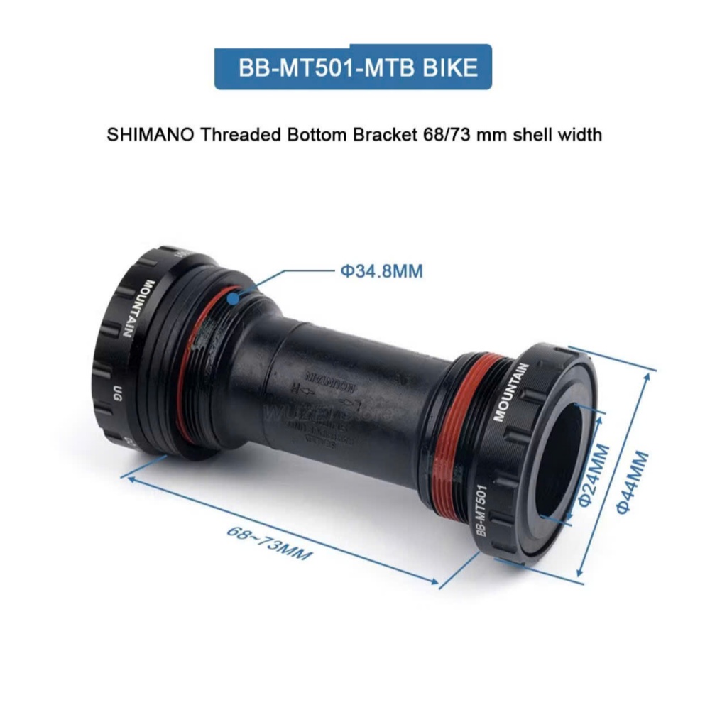 BB vặn răng MTB Shimano SEALED CARTRIDGE UNIT MALAYSIA BB-MT501 Deore / Alivio Chuyên Dụng ...