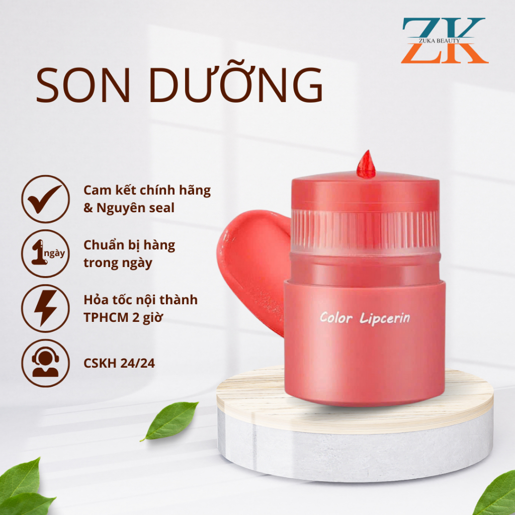 Son dưỡng môi Chu Color Lipcerin Cosmetics - TẶNG KÈM tẩy da chết môi ...