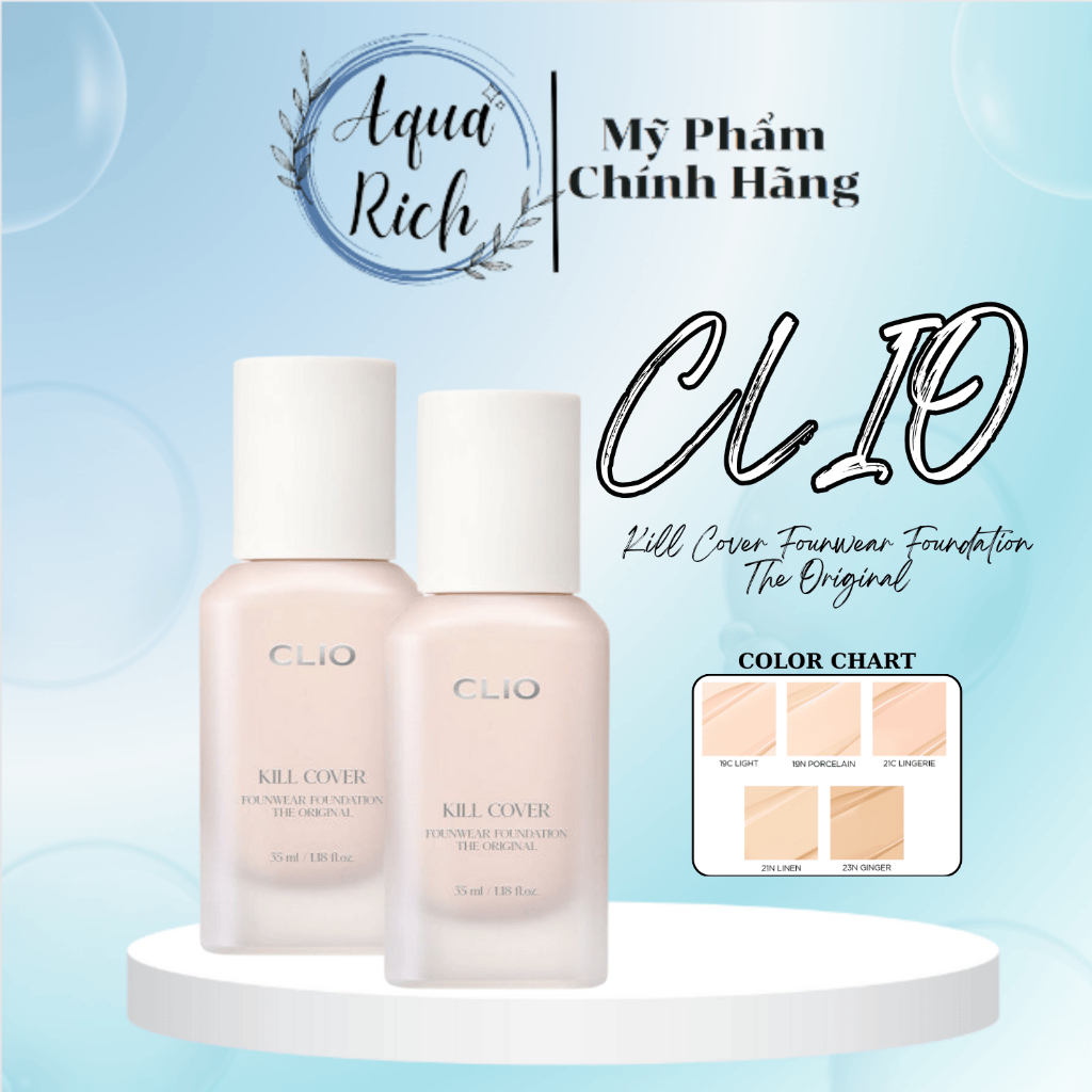 Kem Nền Clio Kill Cover Founwear Foundation The Original [21N - 21C] | Shopee Việt Nam