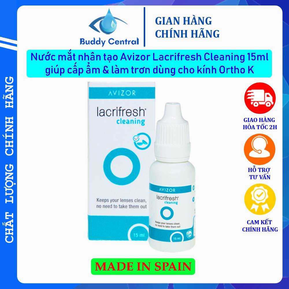 Nước mắt nhân tạo Avizor Lacrifresh Cleaning 15ml, nước nhỏ mắt lens ...