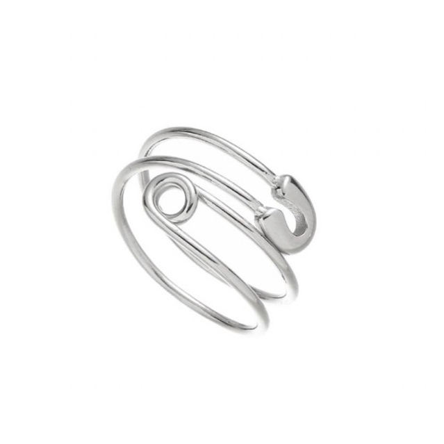 [Tặng nước rửa bạc] Nhẫn Safety Pins - Safety Pins Ring - Chất Liệu ...