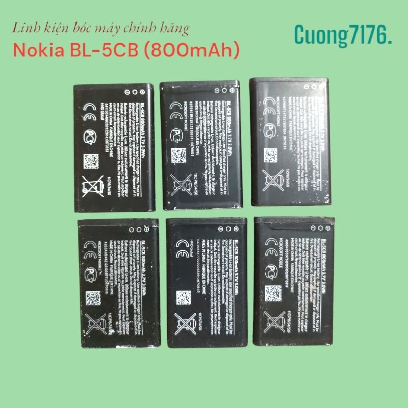 Pin Microsoft Nokia BL-5CB 800mAh Tháo Máy Chính Hãng Đã Qua Sử Dụng ...