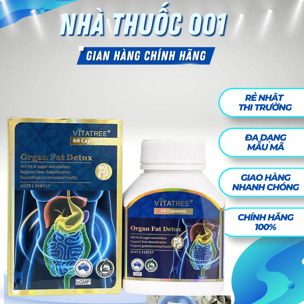 Vitatree Organ Fat Detox 60 Viên: Viên Uống Thải Độc Mỡ Nội Tạng Từ Úc ...