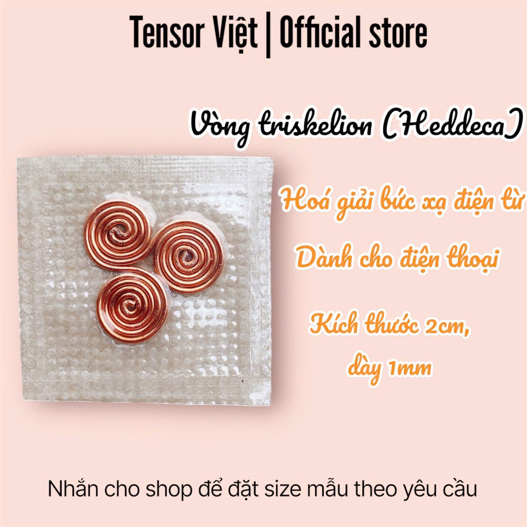 (Có chống xước) Vòng triskelion (Heddeka) hoá giải bức xạ điện từ EMF ...
