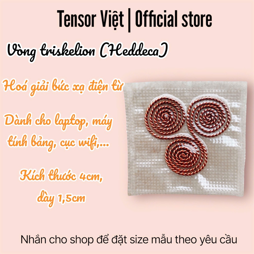(Có chống xước) Vòng triskelion (heddeka) tránh sóng bức xạ điện từ ...