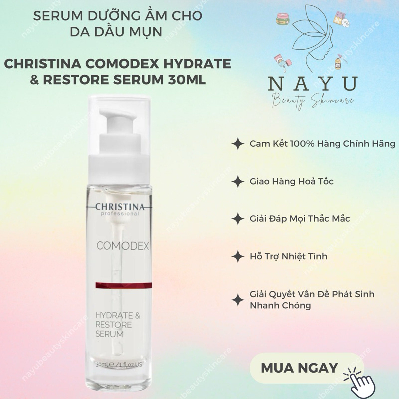 [HÀNG CÔNG TY] SERUM DƯỠNG ẨM CHO DA DẦU MỤN CHRISTINA COMODEX HYDRATE & RESTORE SERUM 30ML ...