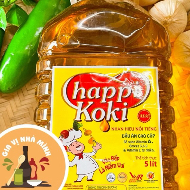 DẦU ĂN CAO CẤP HAPPY KOKI - TRỌNG LƯỢNG 5LÍT | Shopee Việt Nam