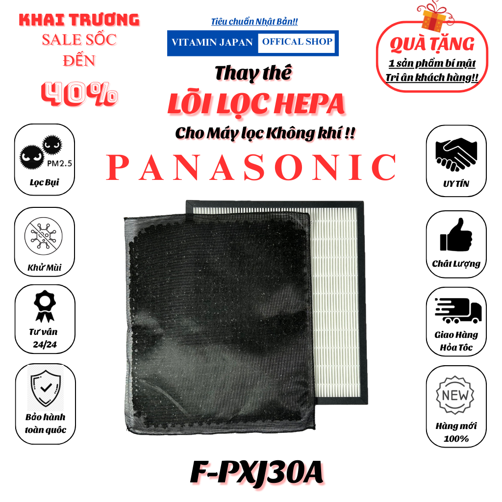 Màng lọc không khí Panasonic: F-PD330C, F-30C3PD, F-PDJ30C, F–PXJ30A, F-XZJP30C, F-PXJ30C ...