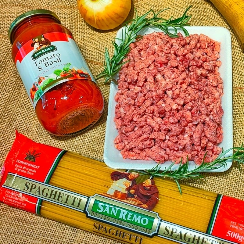 [HỎA TỐC] COMBO Spaghetti bò| 3-4 người ăn| Mỳ Spaghetti, Sốt San Remo ...