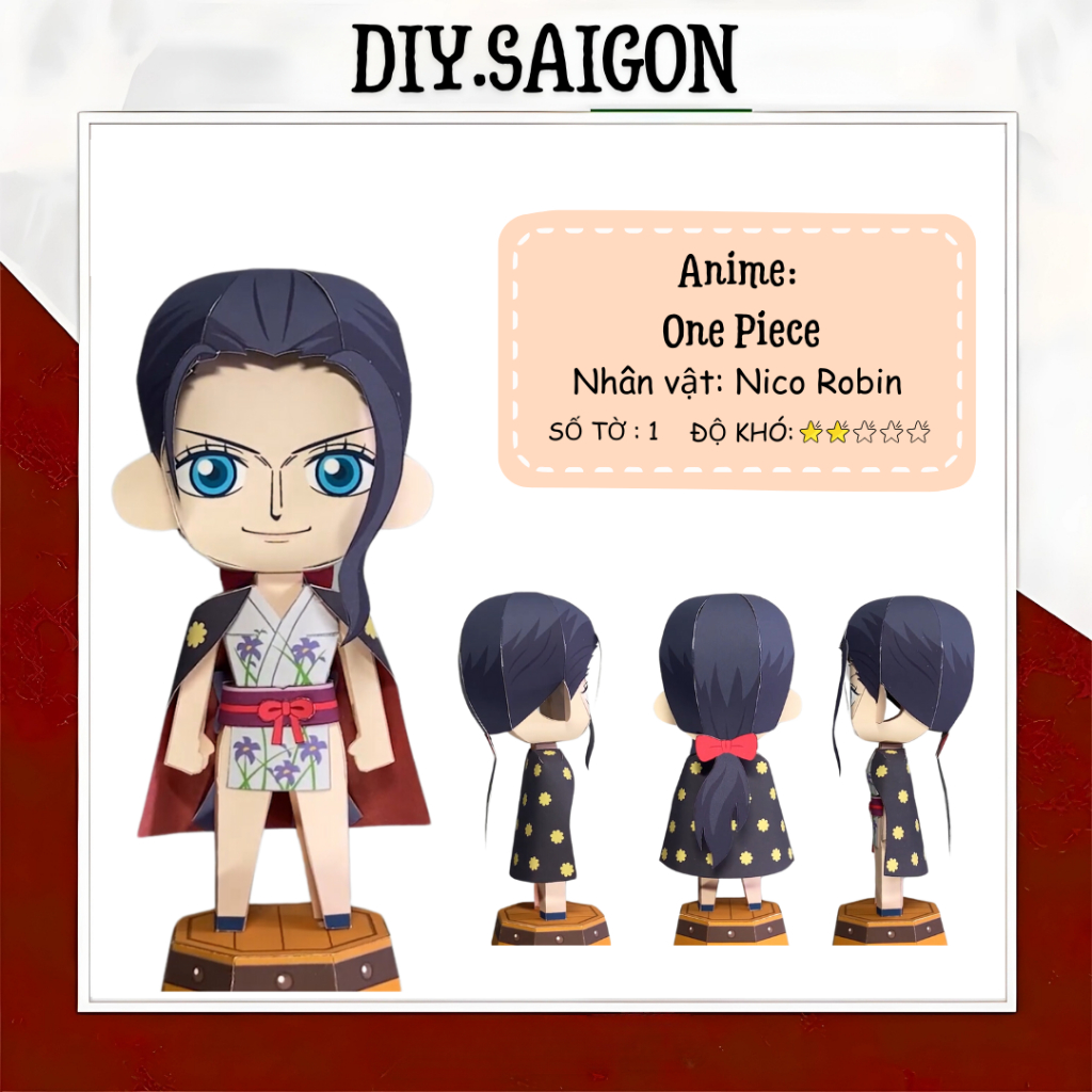 [One Piece] - Mô Hình Giấy Anime Chibi Nico Robin | Shopee Việt Nam