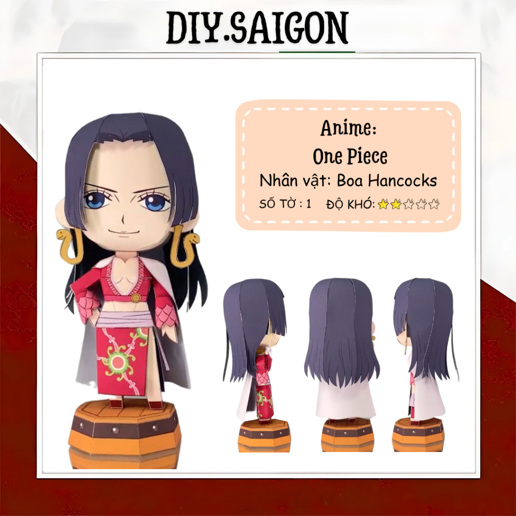 [One Piece] - Mô Hình Giấy Anime Chibi Boa Hancocks | Shopee Việt Nam