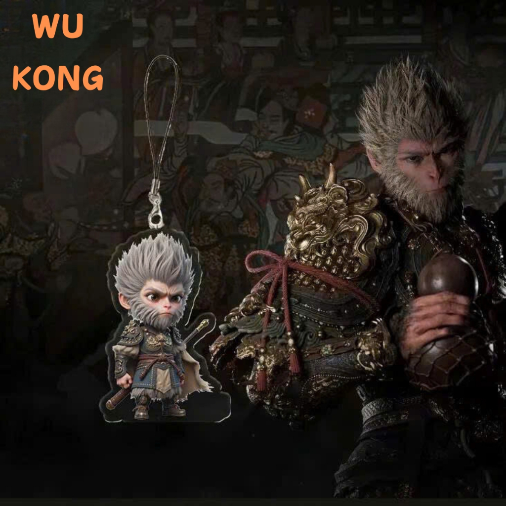 Móc Khoá Black Myth Wukong 2D Chất Liệu Nhựa, Tranh Thuỷ Mặc Móc Chìa ...