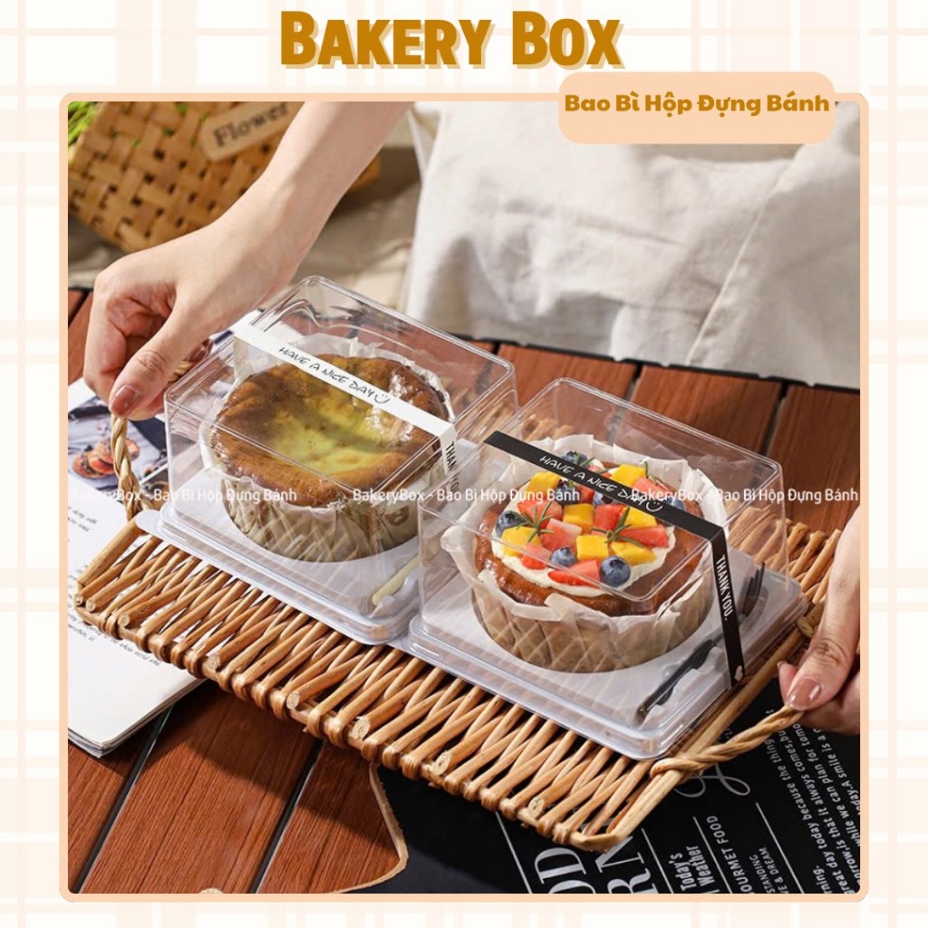 100 Hộp Nhựa Đế Tròn 10cm Đựng Bánh New York Cheesecake, Bánh Rondo (S ...