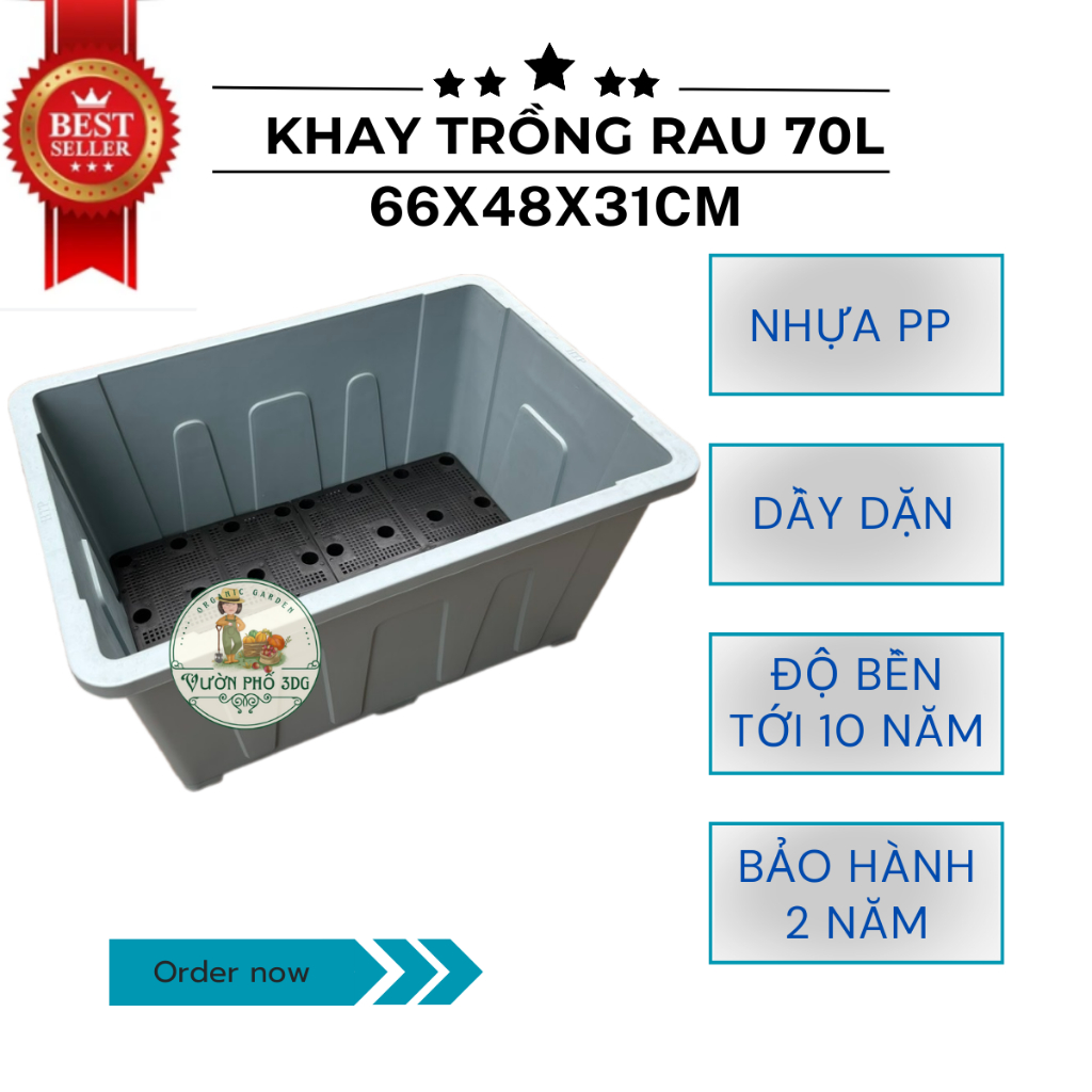 Khay trồng rau 70L/ Khay trồng rau Aquaponics/ Chậu trồng rau 70L_4 mầu | Shopee Việt Nam