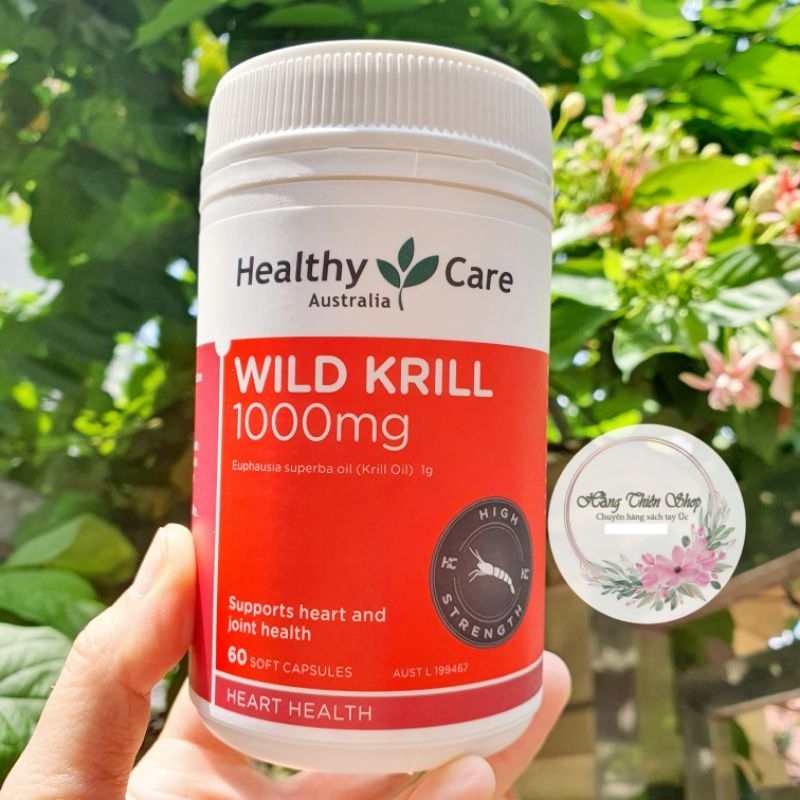 (Hàng Úc) Viên uống tinh dầu nhuyễn thể Healthy Care Wild Krill Oil ...
